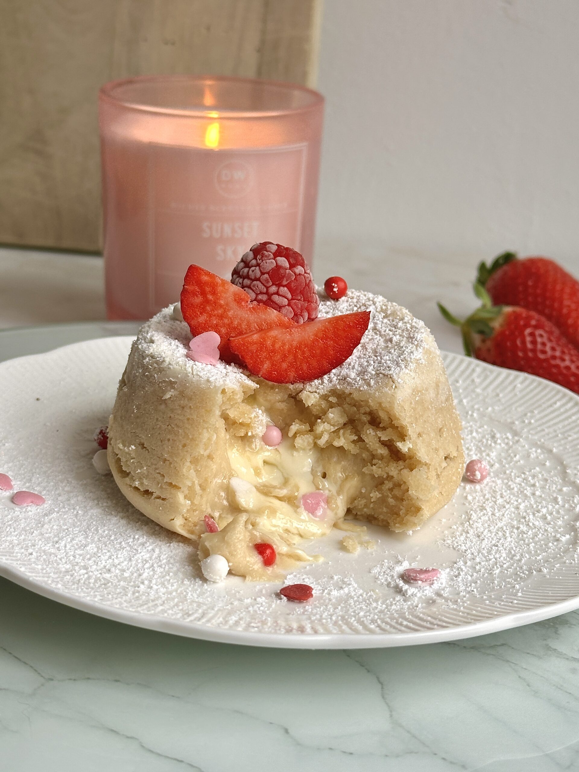 White Chocolate Lava Cake - Izzy's Kitchen