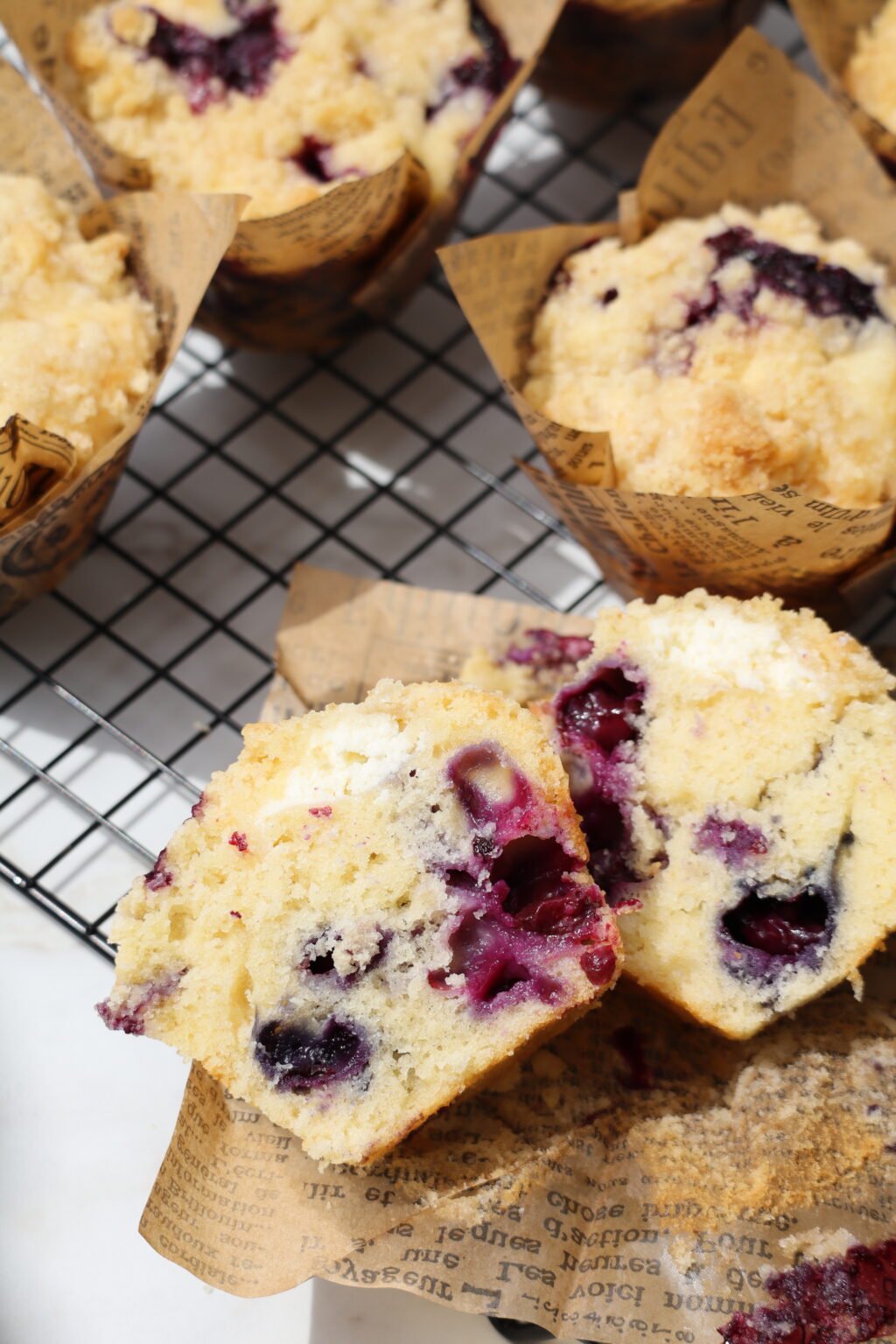 Blueberry Cheesecake Muffins - Izzy's Kitchen